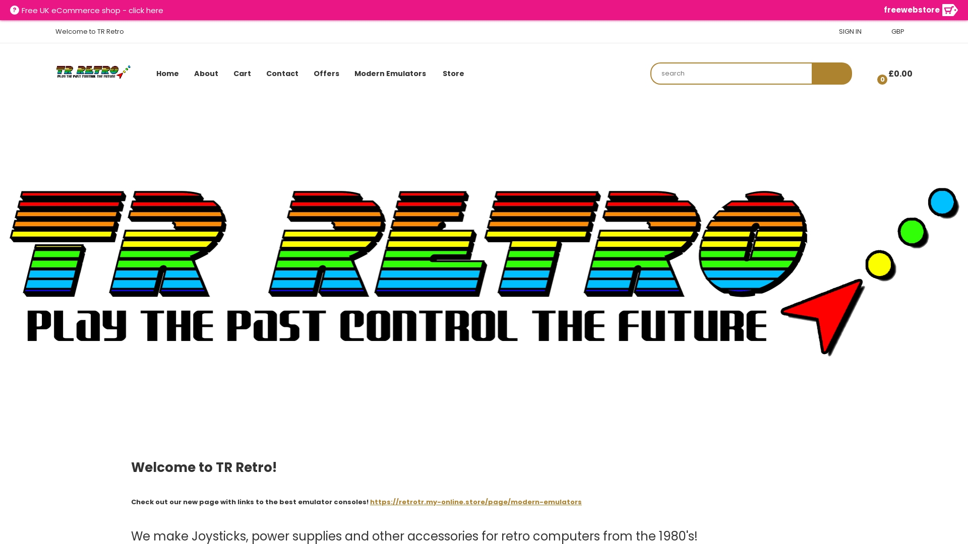 TR Retro Homepage