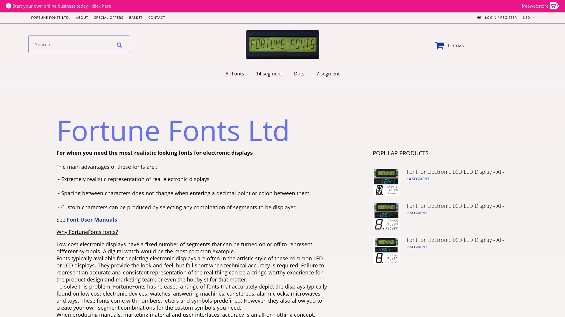Fortune Fonts AF-LED7-SEG-3