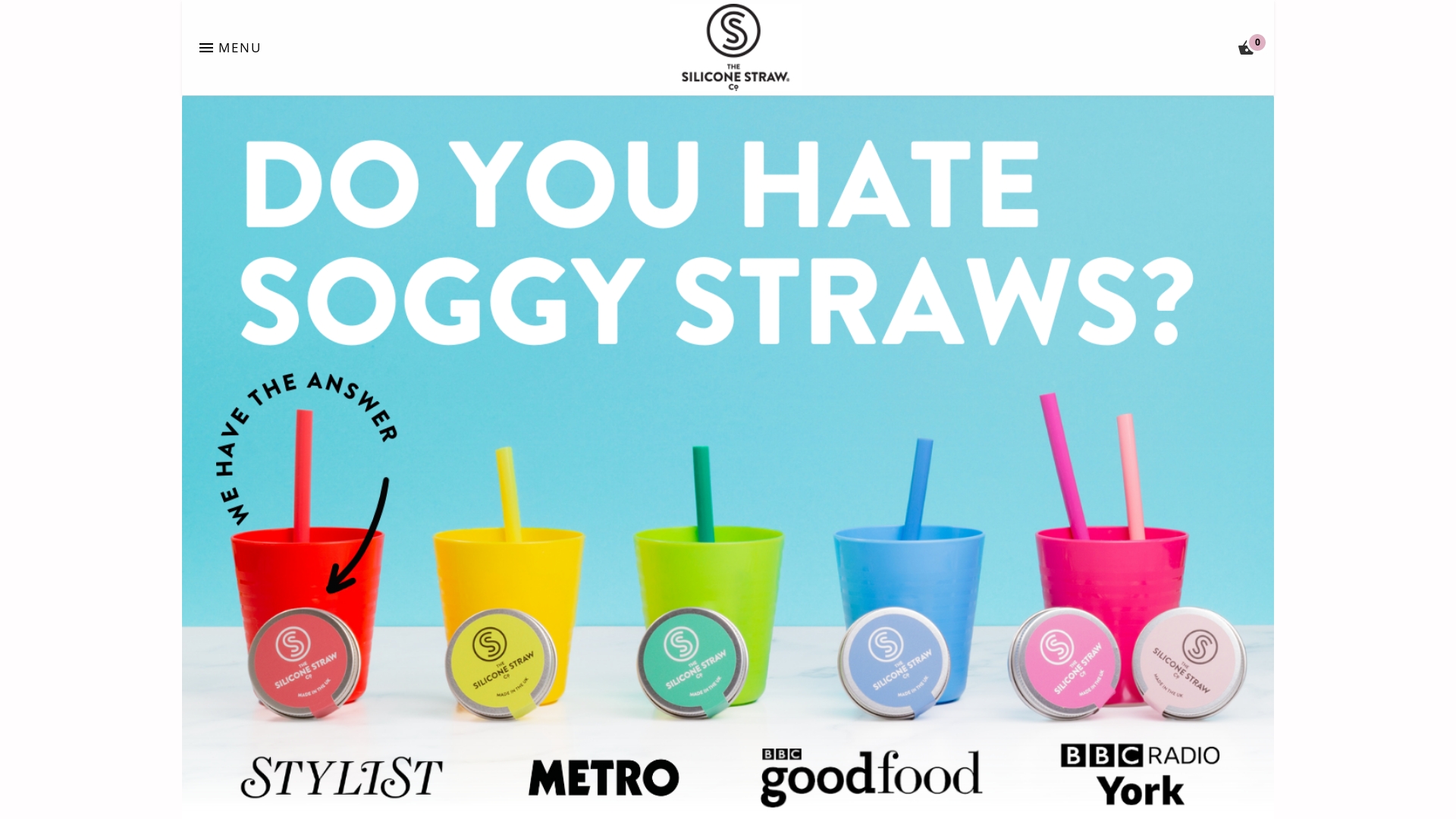 Reusable straws by The Silicone Straw Company