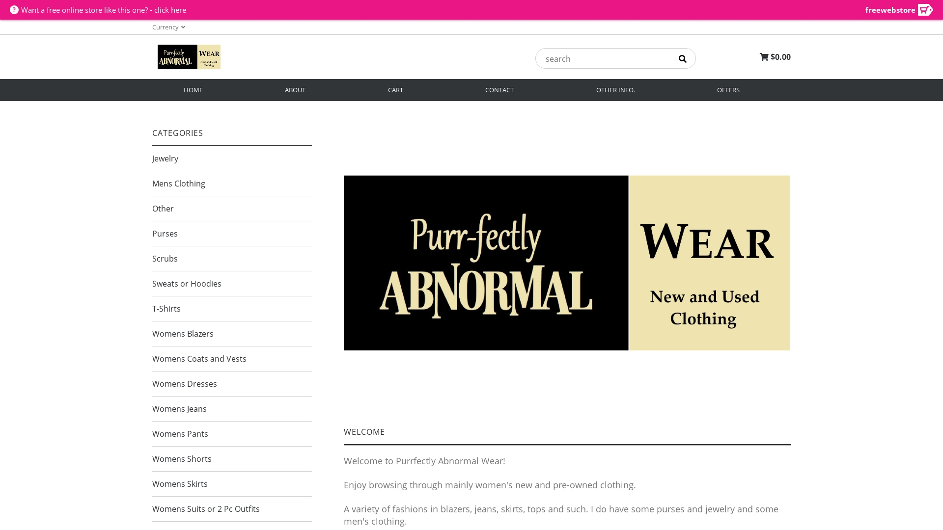 Purrfectly Abnormal Wear Home Page