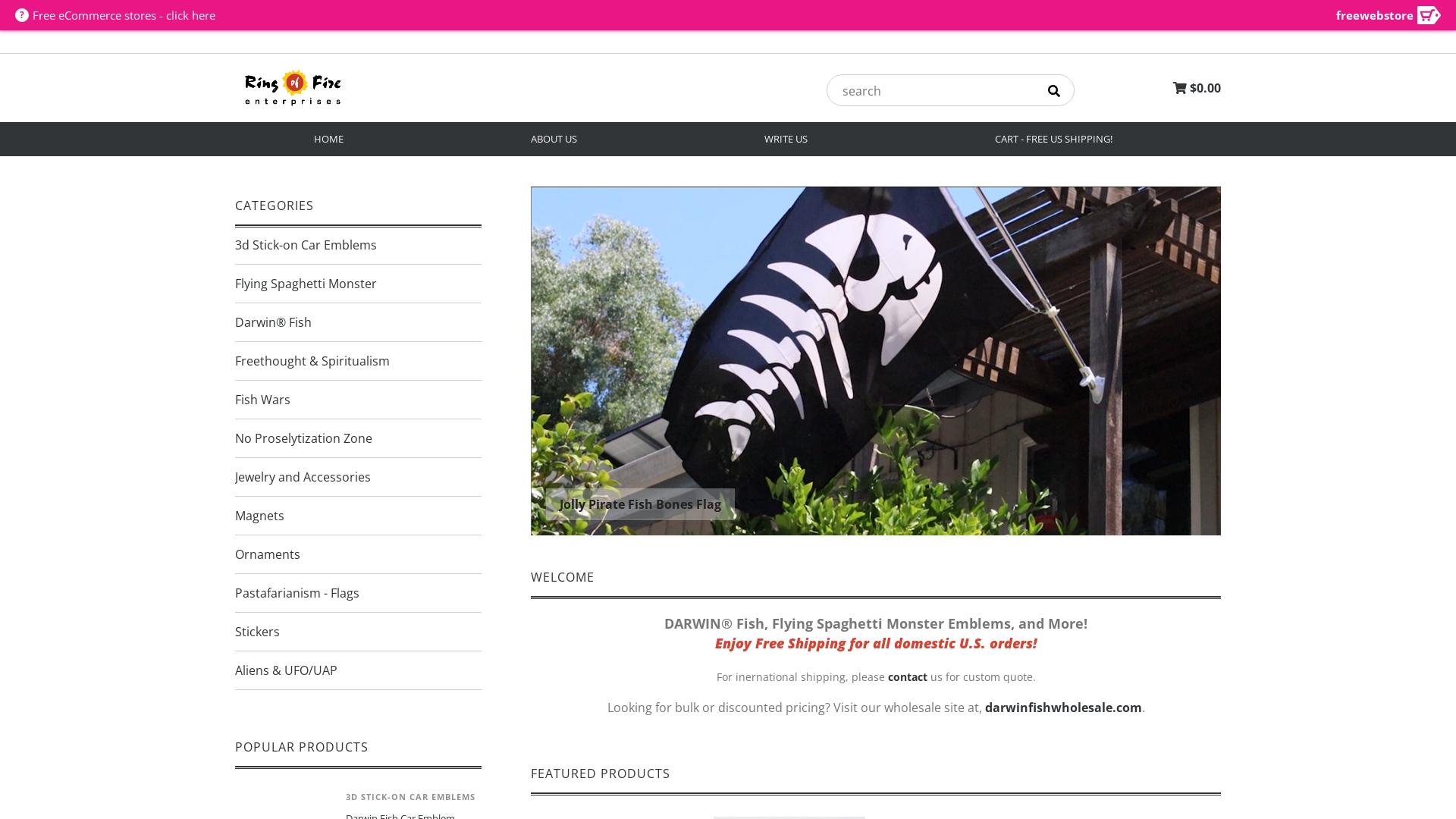 Original Darwin Fish & FSM Merch