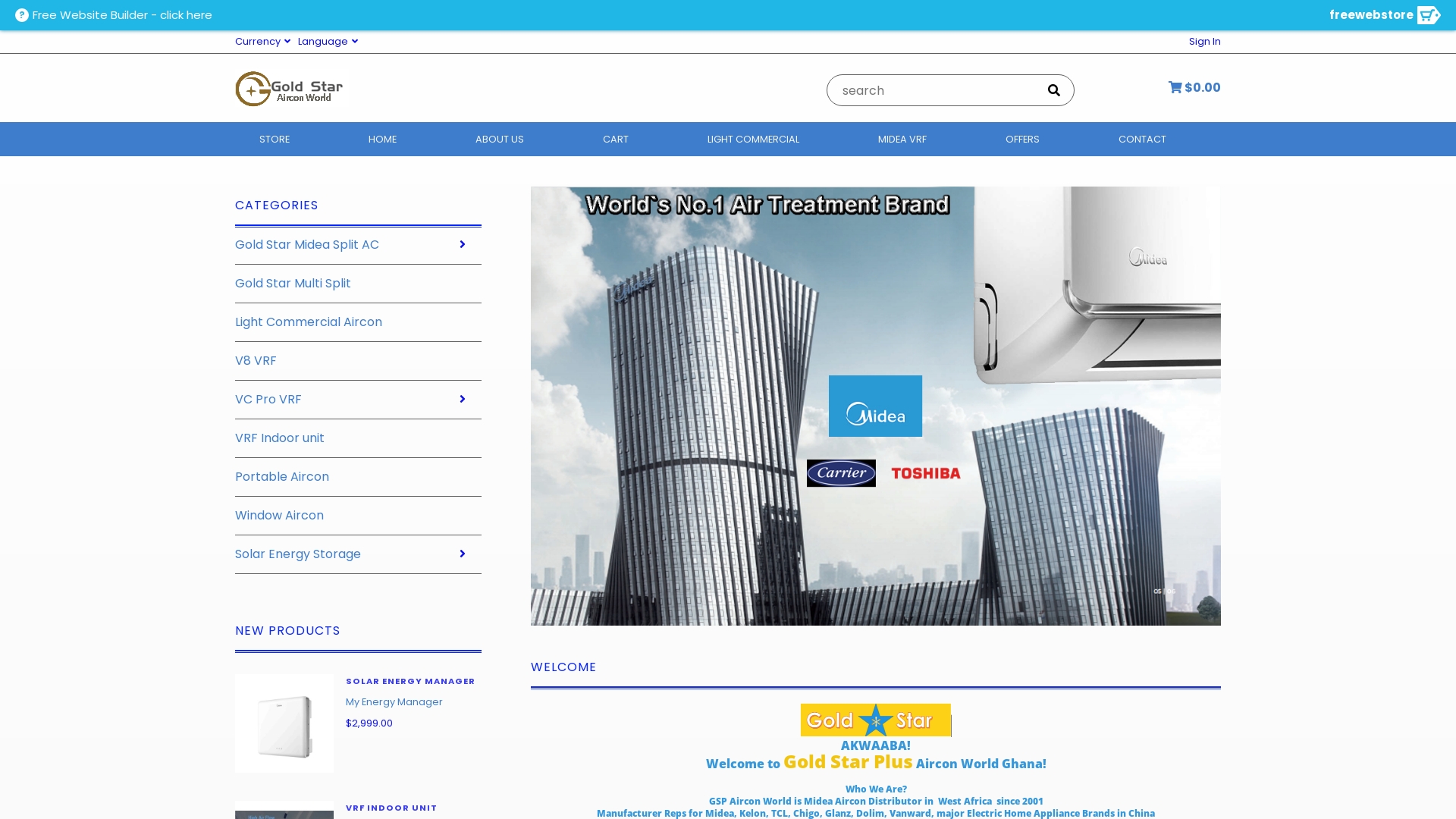 Gold Star Plus Aircon World Ghana,Reliable Midea Home Appliance ...