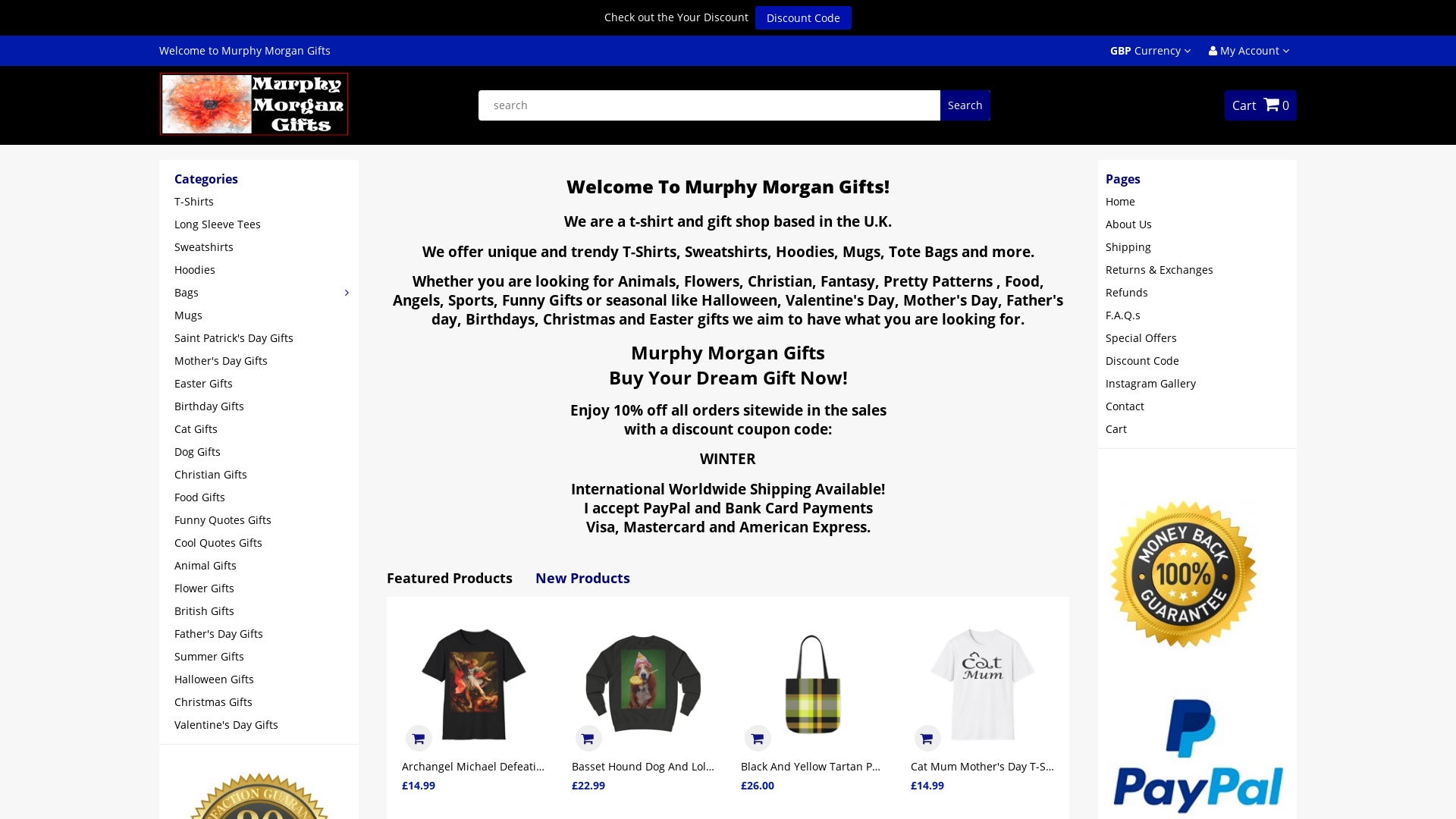Murphy Morgan Gifts | U.K. | T-Shirts, Mugs